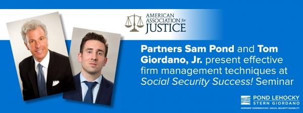 Partners Sam Pond and Tom Giordano, Jr. present effective firm ...